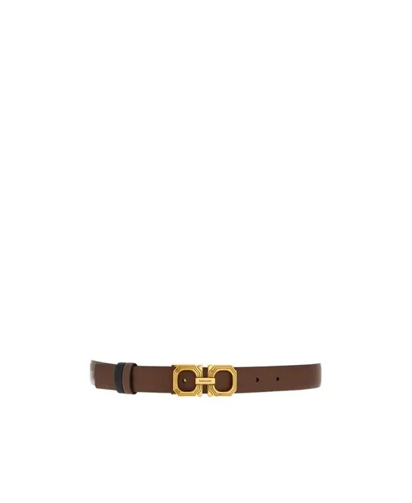 FERRAGAMO Gancini Belt - Brown