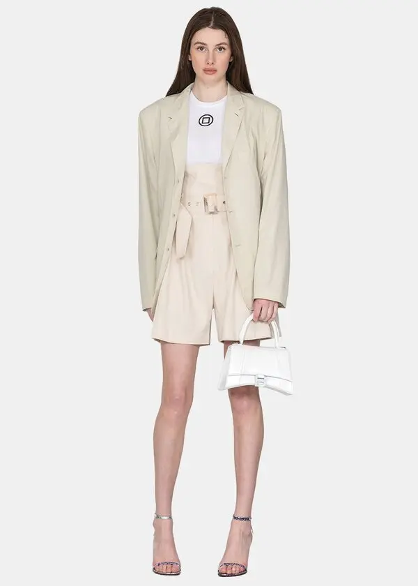 KIMHEKIM High-waisted Belted Shorts