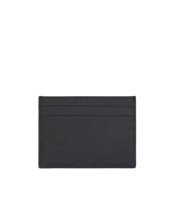 Prada Logo Plaque Cardholder - Black
