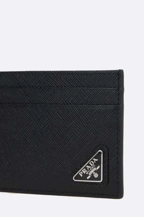 Prada Logo Plaque Cardholder - Black