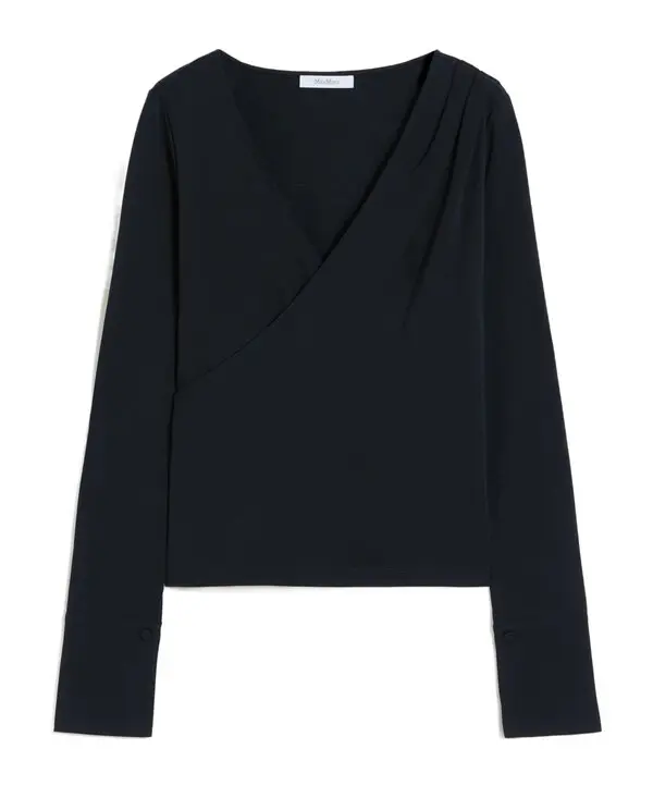 Max Mara V-neck Long-sleeved Top - Ultramarine