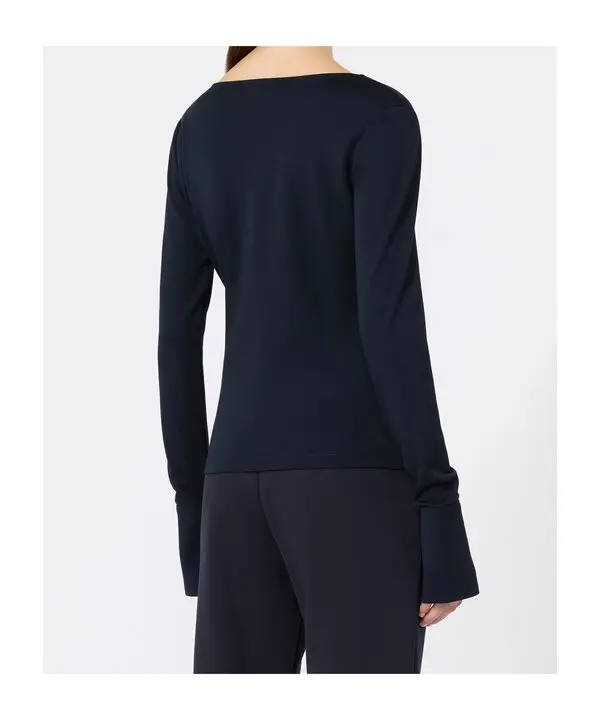 Max Mara V-neck Long-sleeved Top - Ultramarine