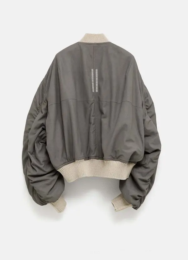 Rick Owens Temple Secchia Oversized Bomber Jacket - Gray