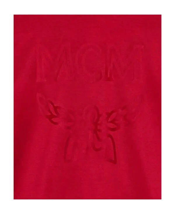 Mcm Logo Embossed T-shirt