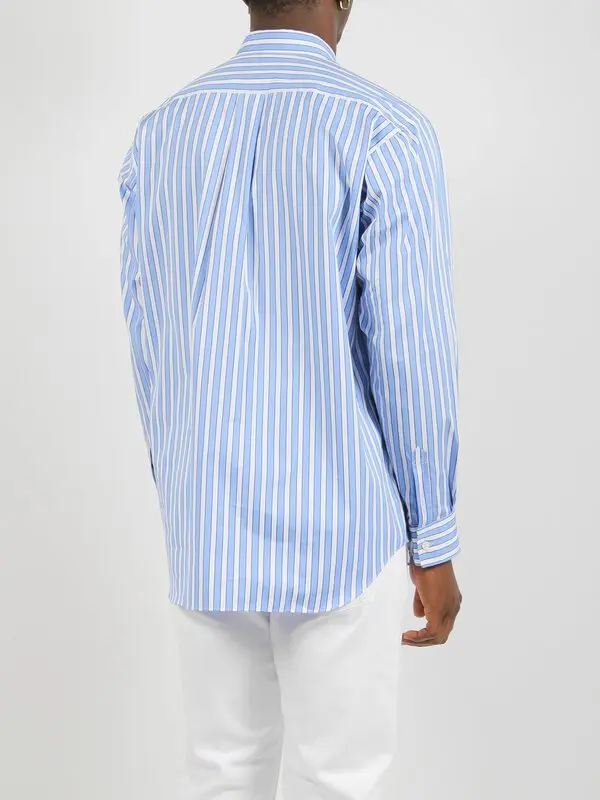 Comme Des Garçons Striped Buttoned Shirt - Blue
