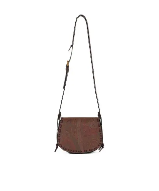 Etro Small Drya Paisley Jacquard Crossbody Bag - Brown
