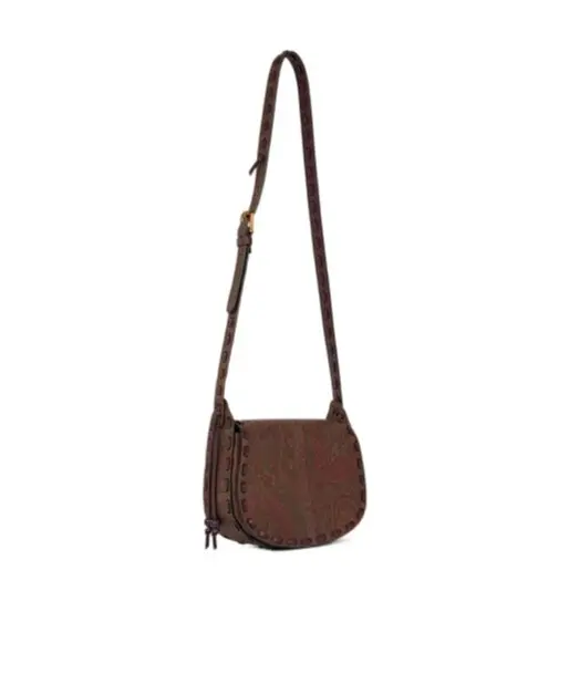 Etro Small Drya Paisley Jacquard Crossbody Bag - Brown