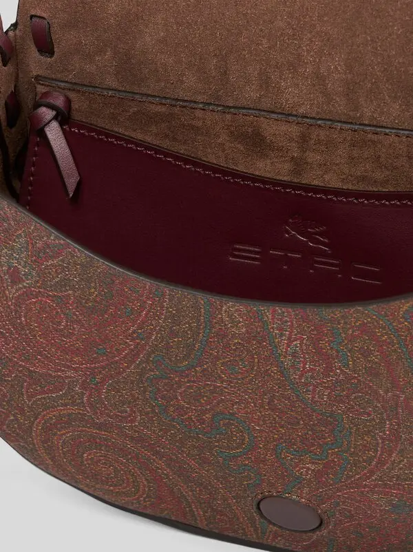Etro Small Drya Paisley Jacquard Crossbody Bag - Brown