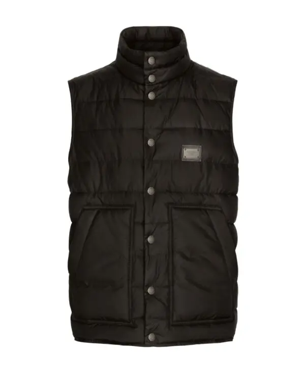 Dolce & Gabbana Logo Plaque High-neck Padded Gilet