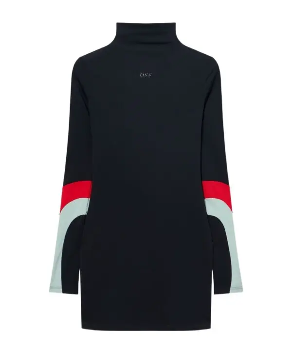 Off-White Color-block High Neck Mini Dress