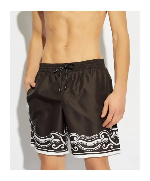 Dolce & Gabbana Bandanna Printed Mid-length Swim Trunks