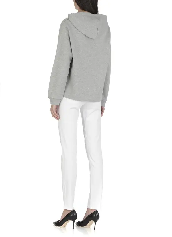 Moschino Hooded Sweatshirt With Lace Heart Detail