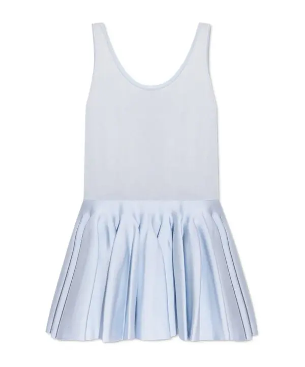 Alaïa Sleeveless U-neck Dress With Pleated Trumpet Hem