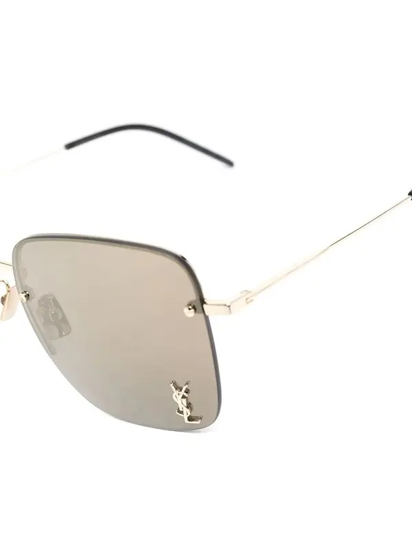 Saint Laurent Square Frame Rimless Sunglasses