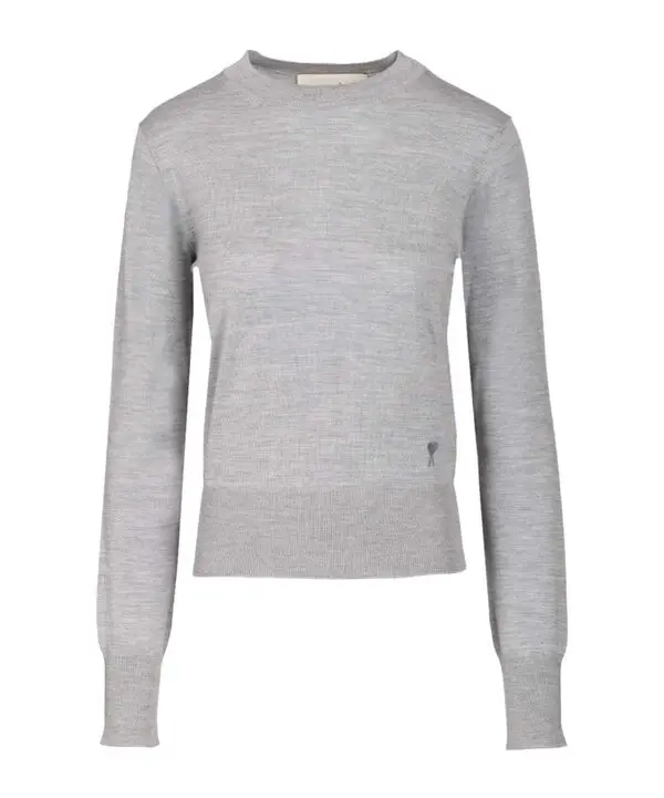 AMI Paris Logo Embroidered Crewneck Jumper