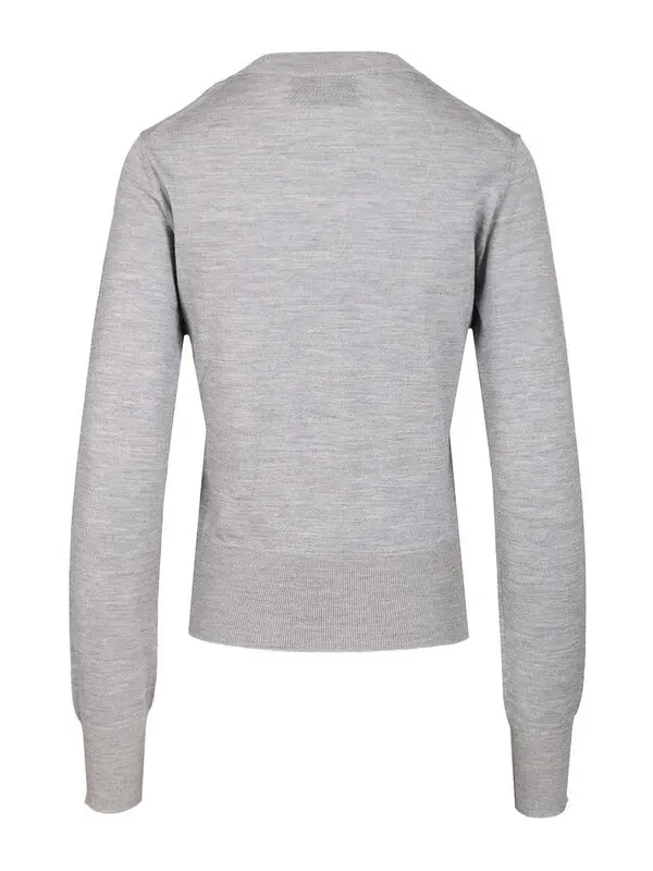 AMI Paris Logo Embroidered Crewneck Jumper