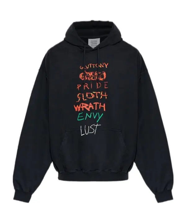 Vetements Graphic Hoodie - Black