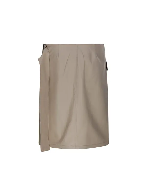 COURREGES Buckled Utility Midi Skirt
