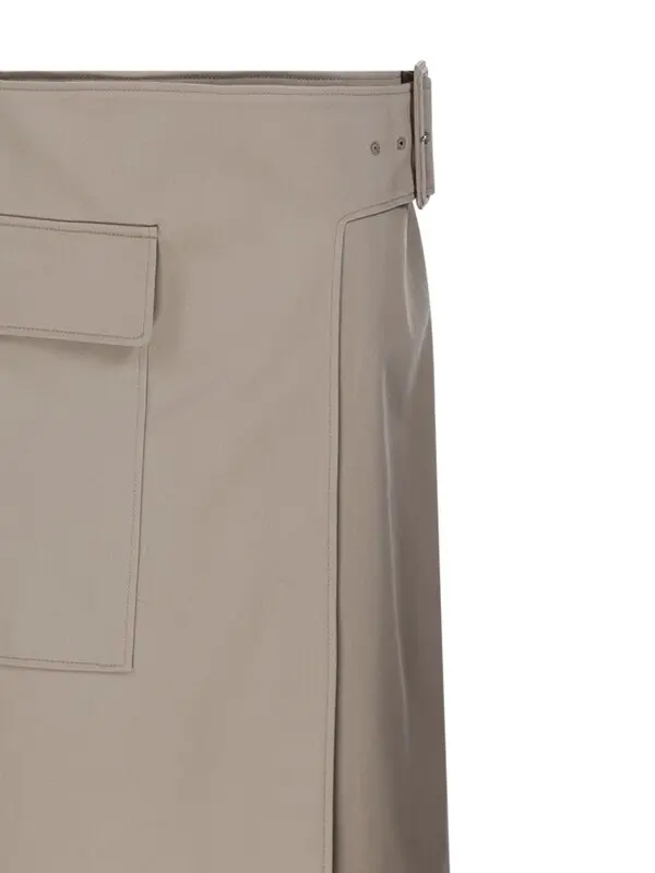 COURREGES Buckled Utility Midi Skirt
