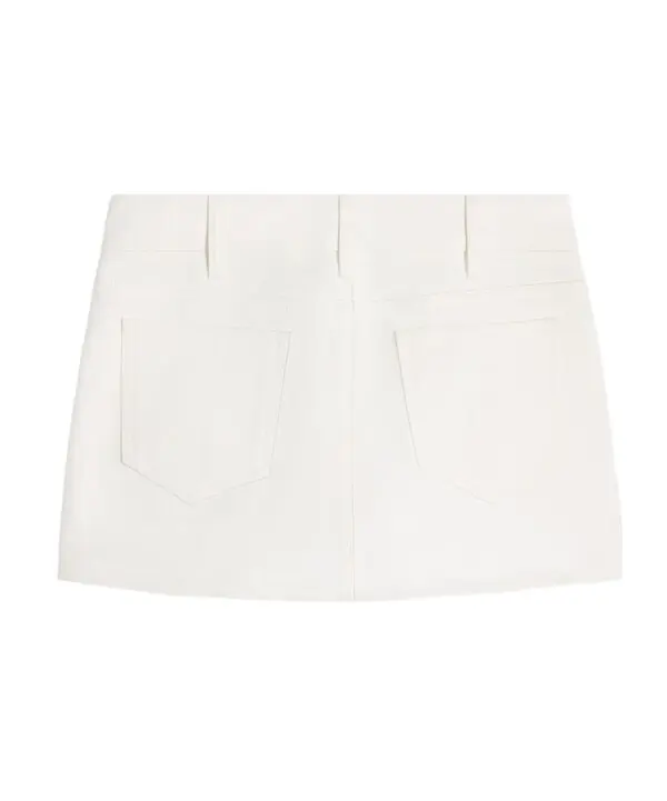 Celine Mini Skirt In Optic Wash Denim