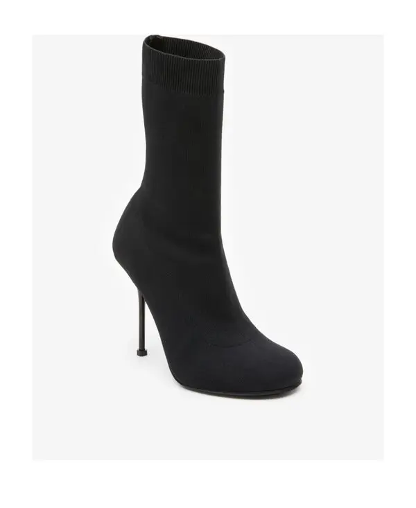 Alexander McQueen Rib-knit Stiletto Ankle Boots