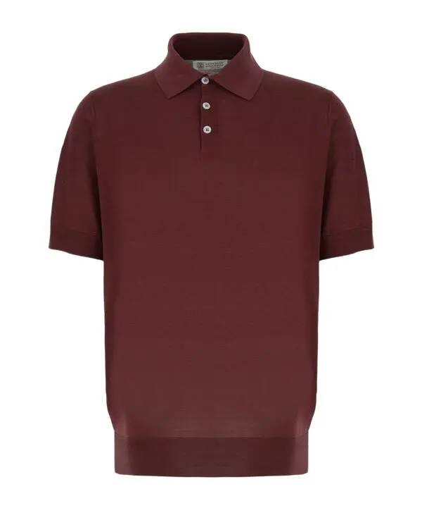 Brunello Cucinelli Collared Short-sleeved Polo Shirt - Red