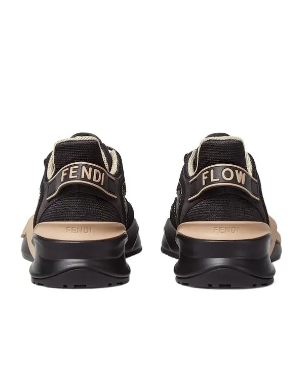 Fendi Flow Low-top Sneakers With Drawstring Closure - Black
