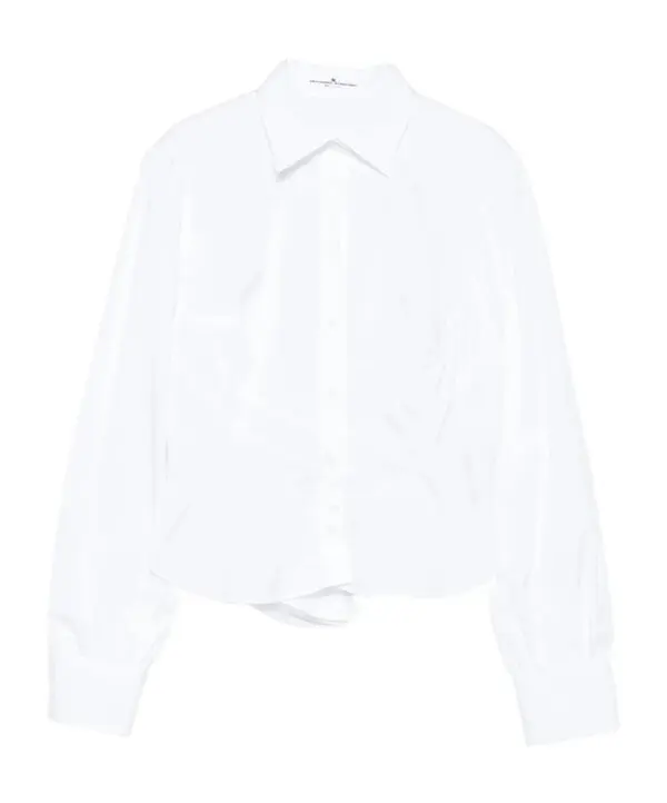 Ermanno Scervino Ruched Panel Collared Shirt