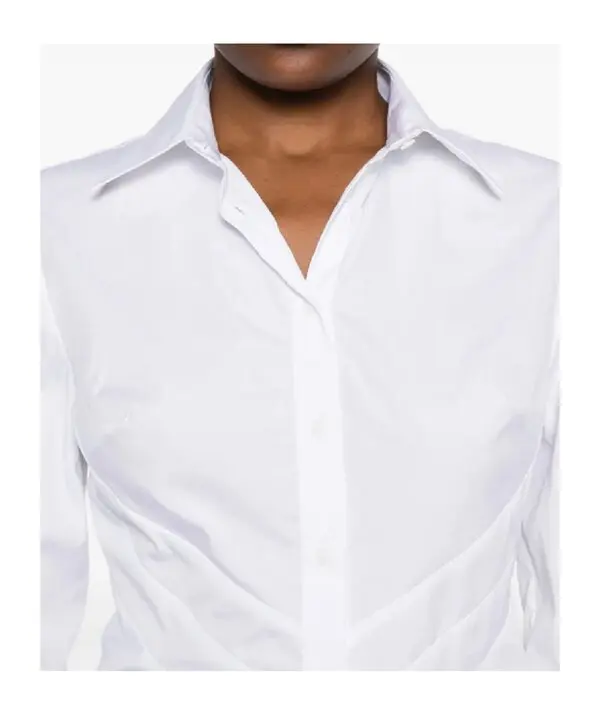 Ermanno Scervino Ruched Panel Collared Shirt