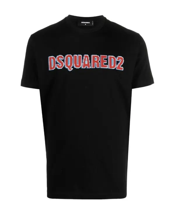 Dsquared2 Logo Printed Crewneck T-shirt - Black