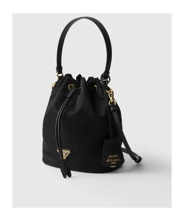 Prada Re-edition 1978 Drawstring Mini Bucket Bag - Black