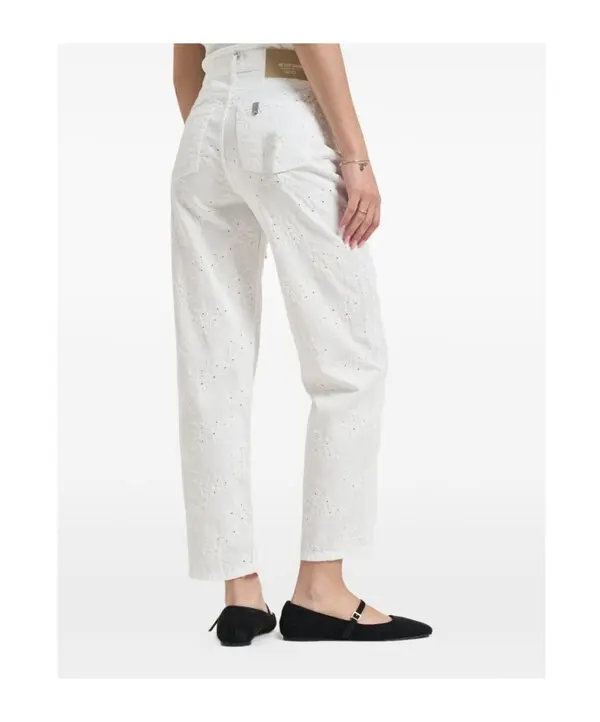 Liu Jo Straight Leg Embroidered Pants