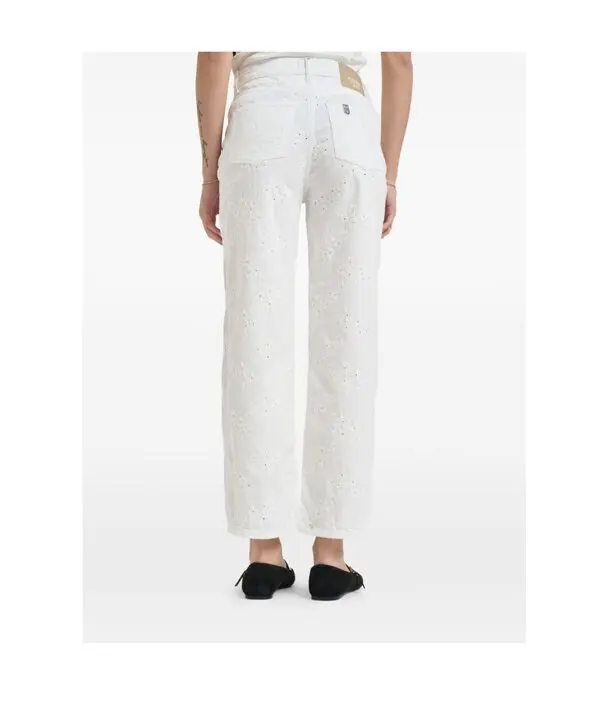 Liu Jo Straight Leg Embroidered Pants