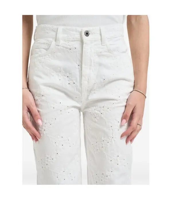 Liu Jo Straight Leg Embroidered Pants
