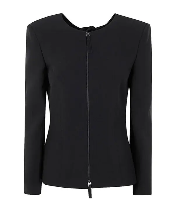 Giorgio Armani Bow Detail Zip Jacket