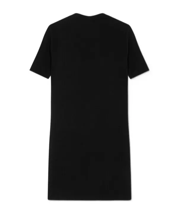 Versace Crewneck Knitted Shirt Dress With Embellishments