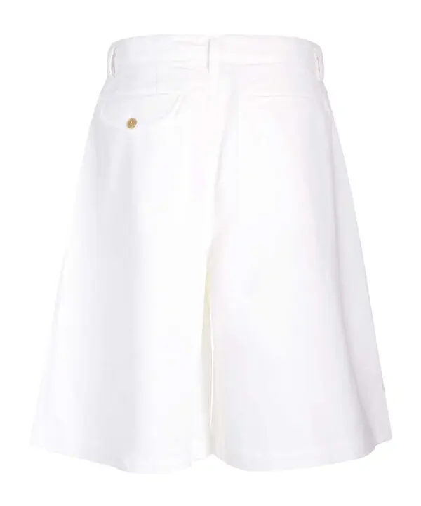 Comme Des Garçons Knee-length Twill Shorts - White
