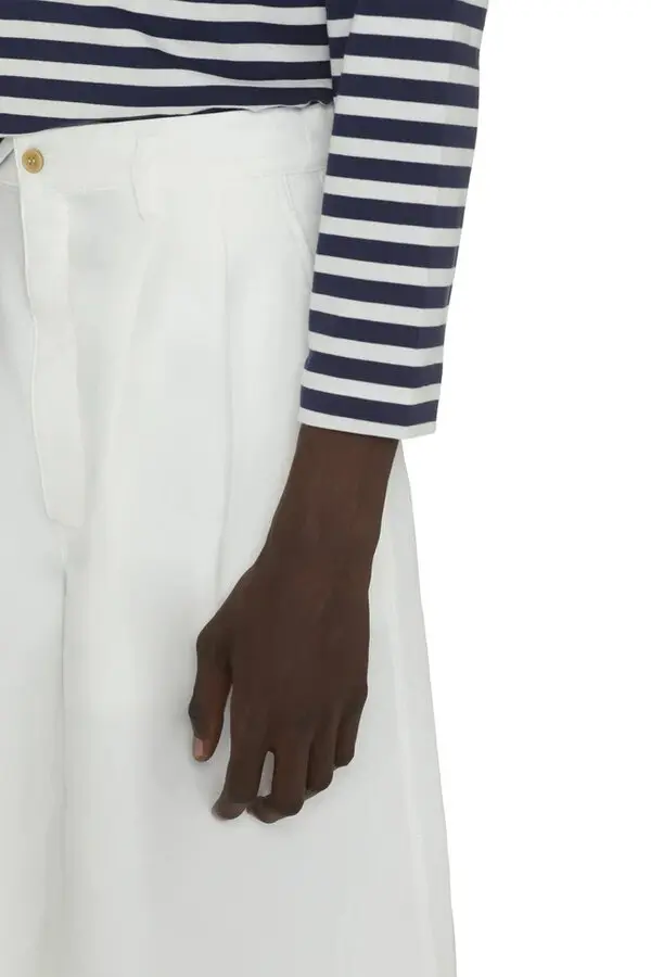 Comme Des Garçons Knee-length Twill Shorts - White