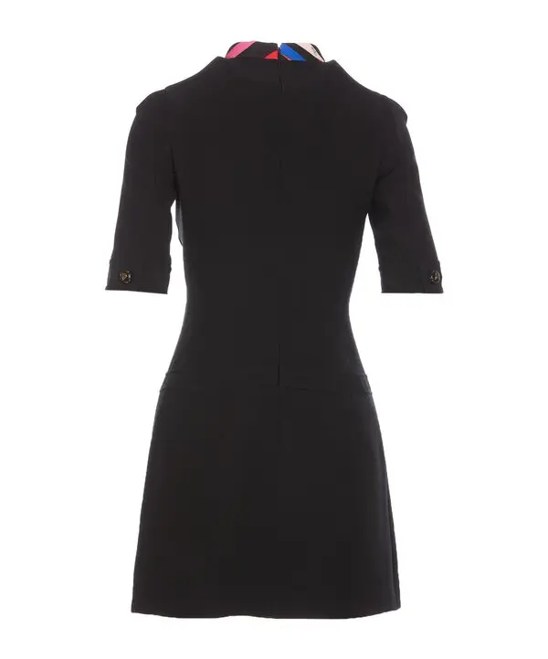 Emilio Pucci Short Sleeve Patterned Mini Dress