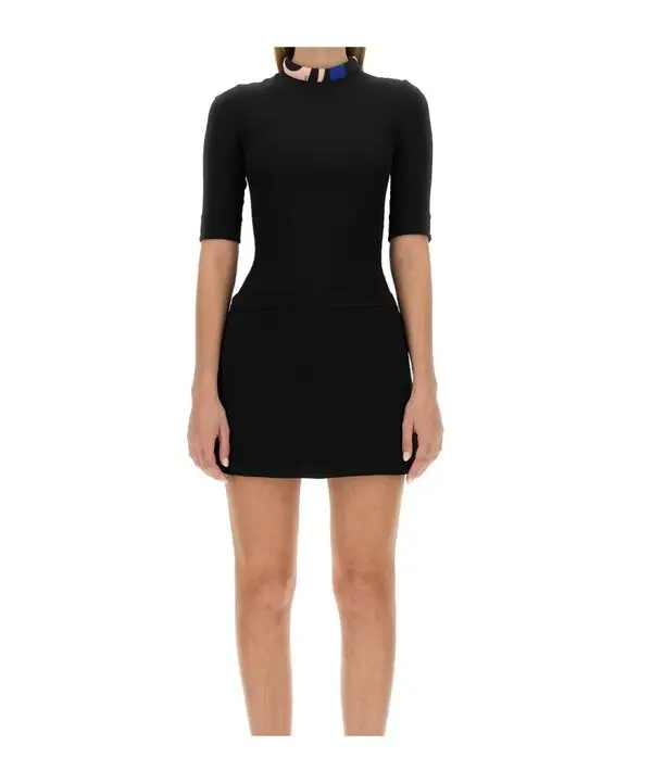Emilio Pucci Short Sleeve Patterned Mini Dress