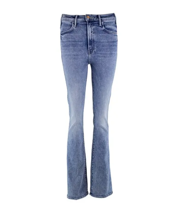 MOTHER Hustler Sneak High-rise Tapered Jeans - Blue