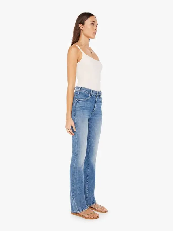 MOTHER Hustler Sneak High-rise Tapered Jeans - Blue