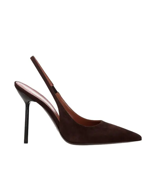 Paris Texas Pointed Toe High Heel Sandals - Black