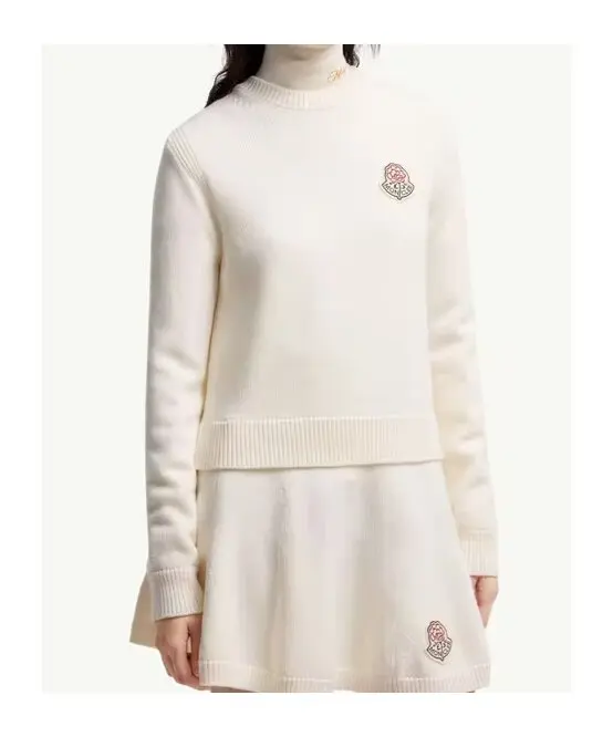 Moncler Logo Patch Crewneck Jumper