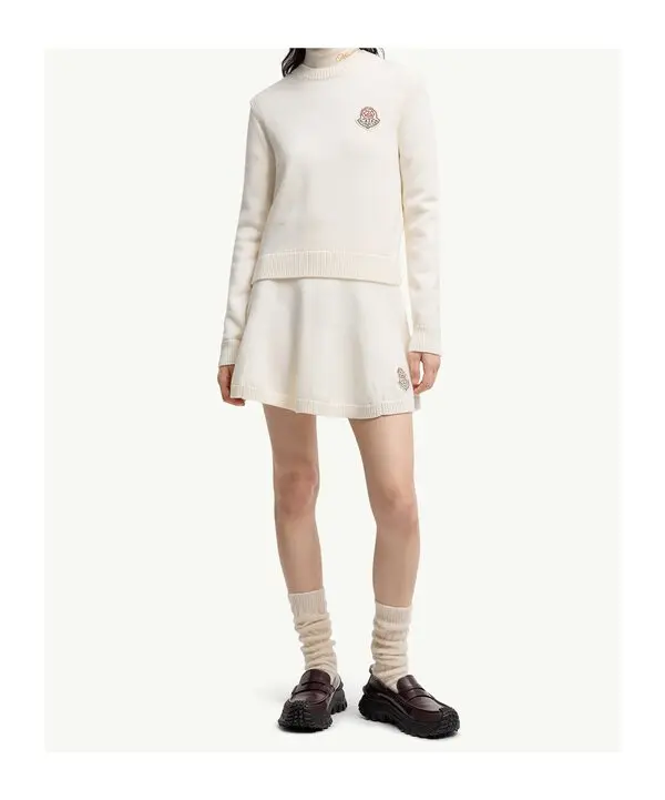 Moncler Logo Patch Crewneck Jumper