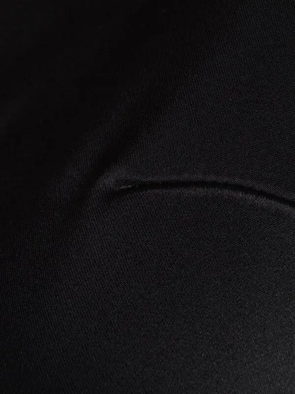 COURREGES Backless Satin Maxi Dress - Black