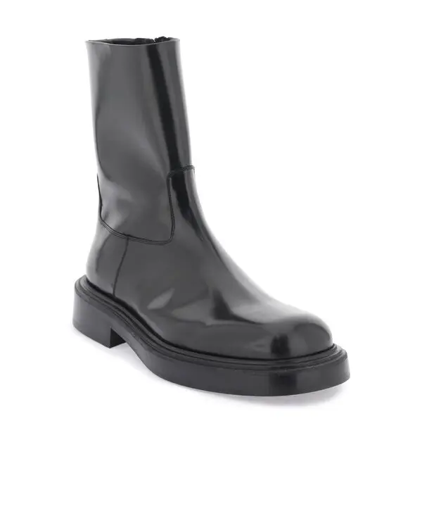 FERRAGAMO Formia Round-toe Ankle Boots