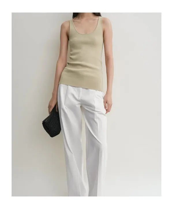 TOTEME Compact Knit Tank Top - Desert