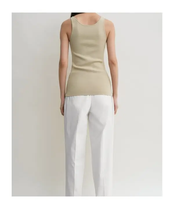 TOTEME Compact Knit Tank Top - Desert