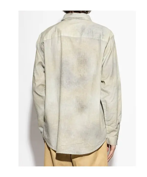 DIESEL® S-leie Logo Embroidered Shirt - Cream